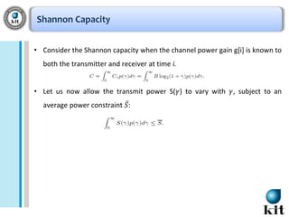 Wireless Channels Capacity | PPTX