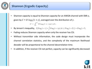 Wireless Channels Capacity | PPTX