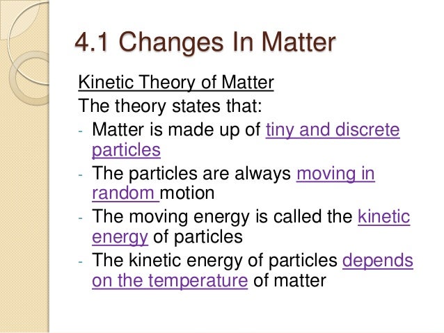 Chapter 4 Matter and Substances