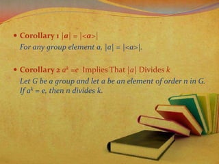 Chapter 4 Cyclic Groups | PPTX