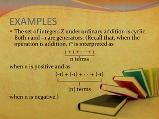 Chapter 4 Cyclic Groups | PPTX