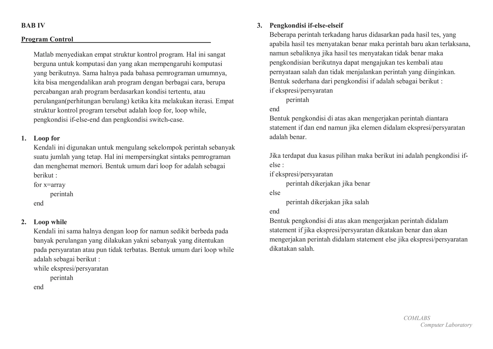 Matlab Tutorial Chapter 4 | PPT | Free Download