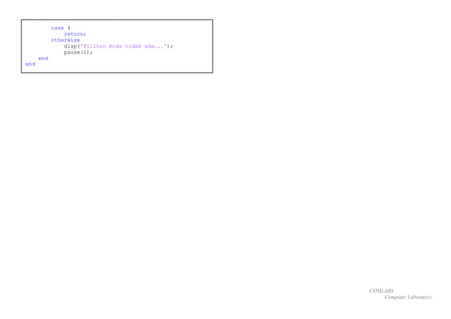 Matlab Tutorial Chapter 4 | PPT