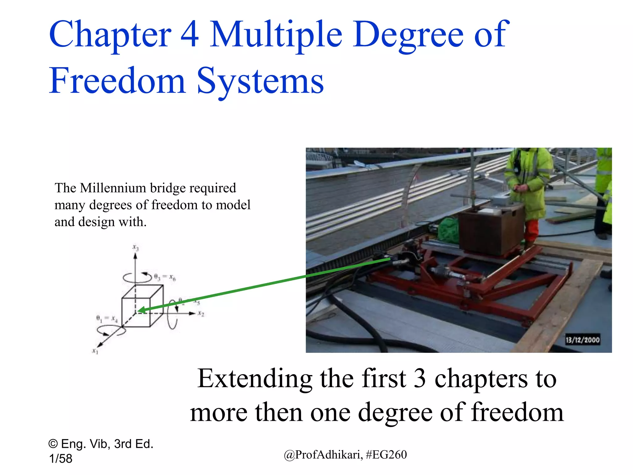 Dynamics of multiple degree of freedom linear systems | PPT