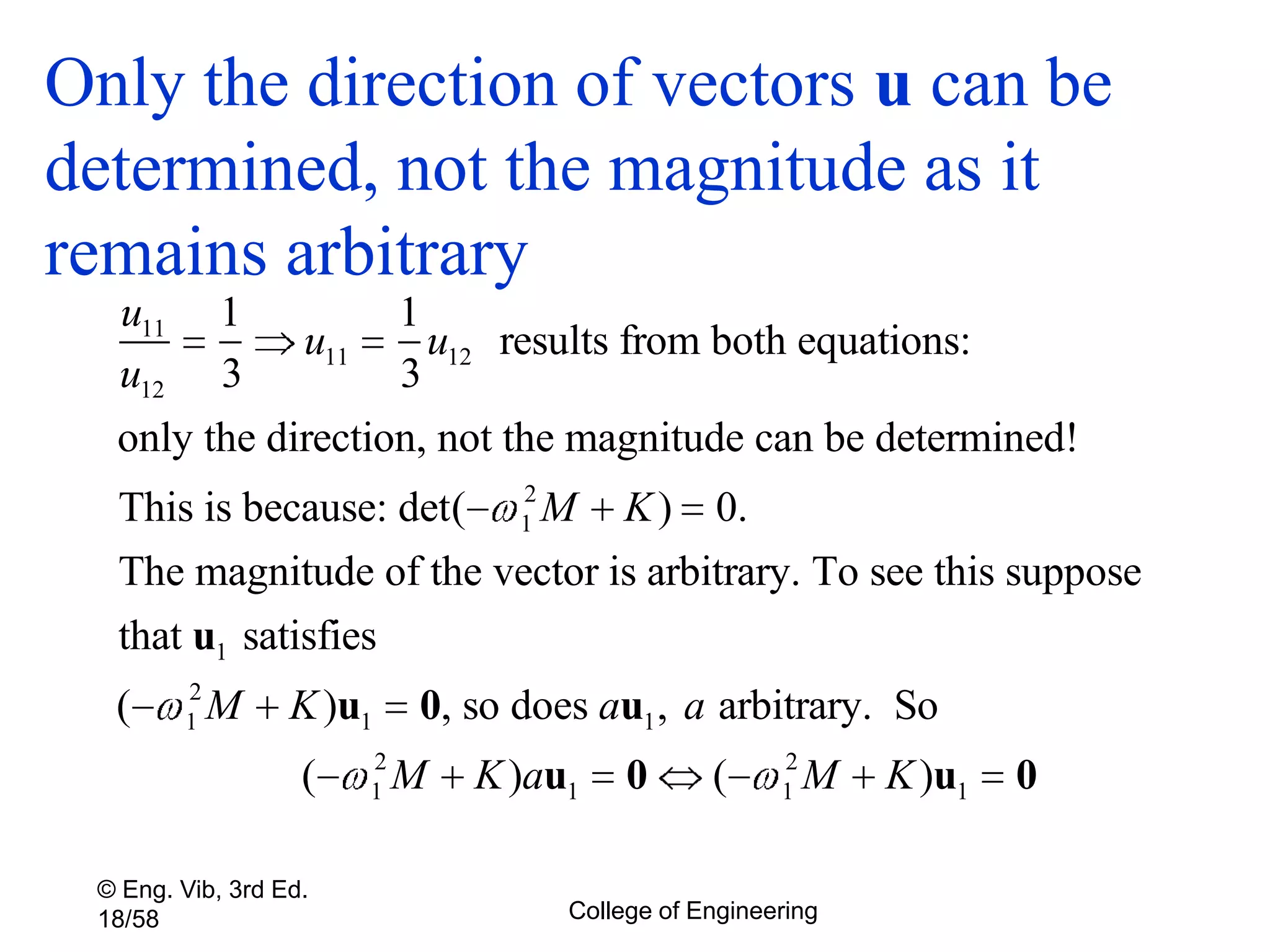 Dynamics of multiple degree of freedom linear systems | PPT