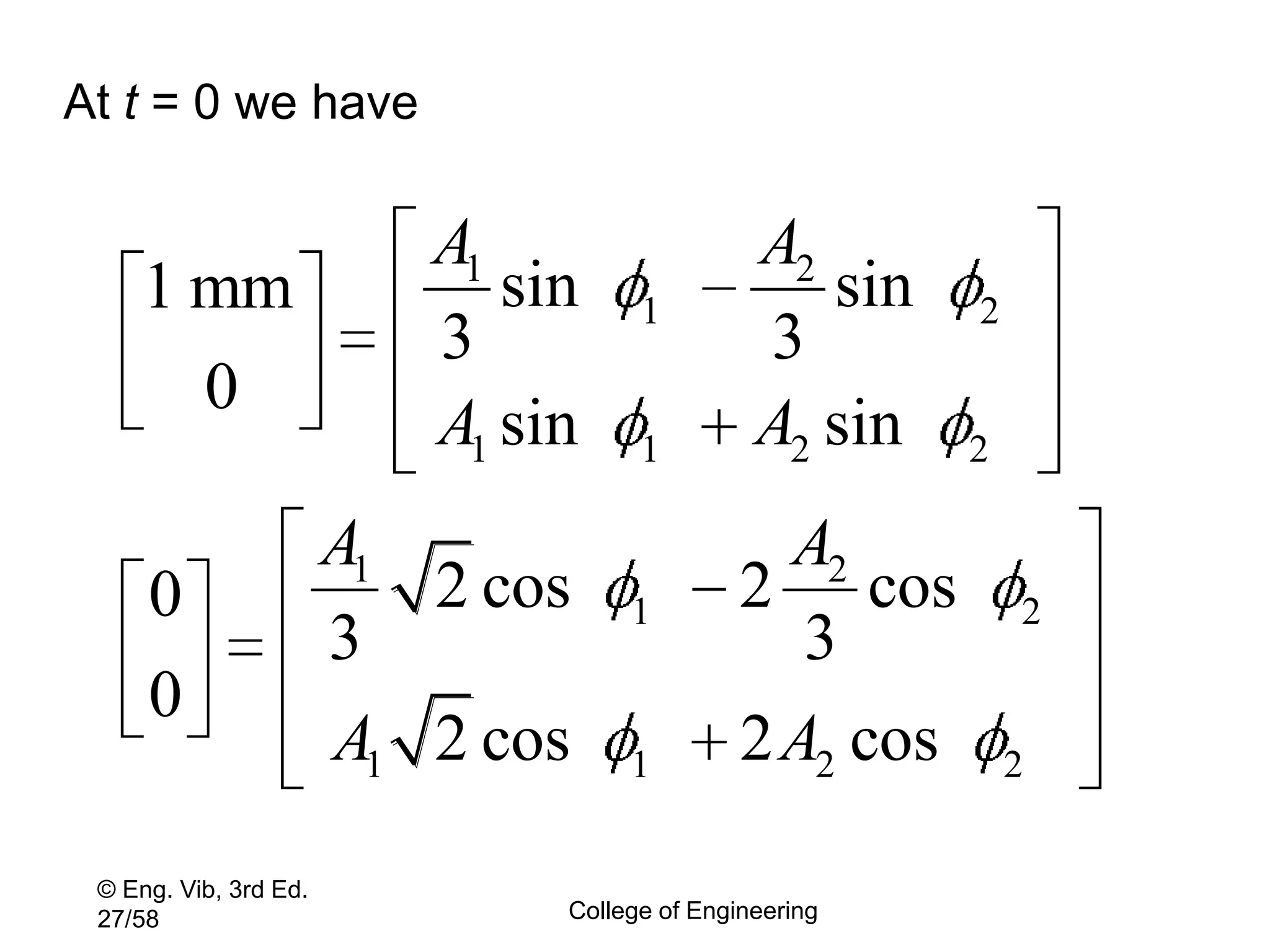 Dynamics of multiple degree of freedom linear systems | PPT