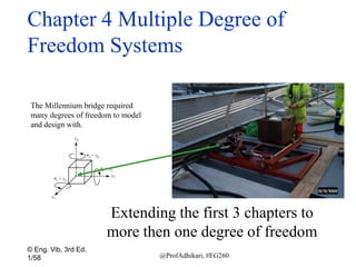 Dynamics of multiple degree of freedom linear systems | PPT