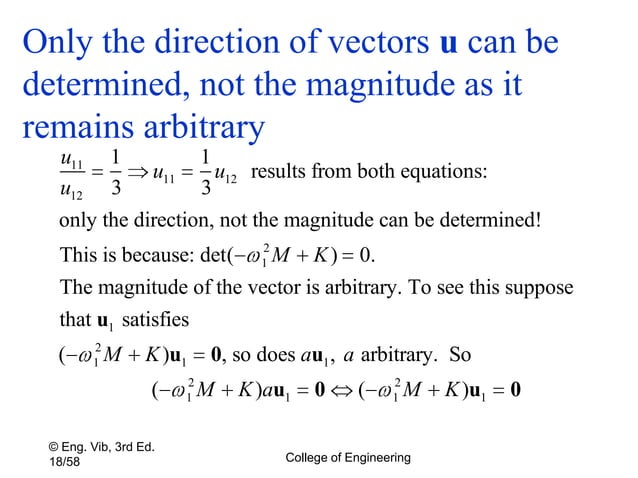 Dynamics of multiple degree of freedom linear systems | PPT