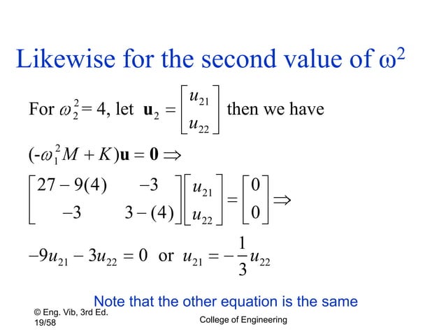 Dynamics of multiple degree of freedom linear systems | PPT