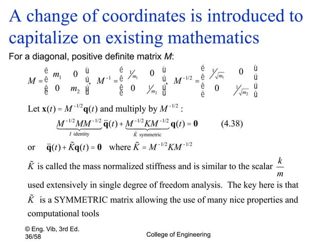 Dynamics of multiple degree of freedom linear systems | PPT