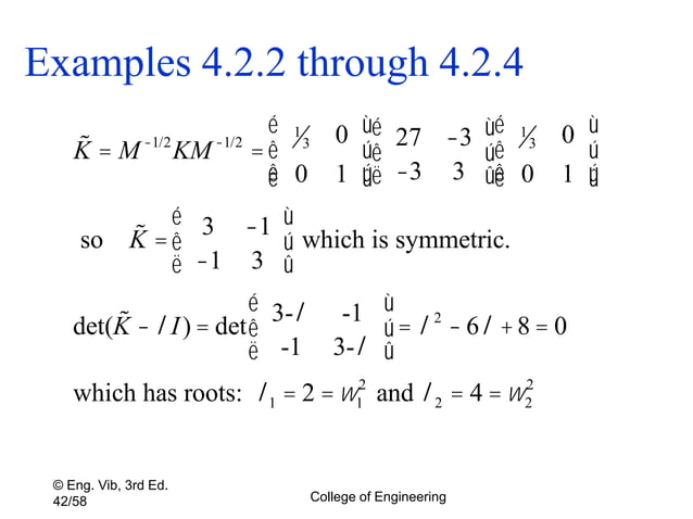Dynamics of multiple degree of freedom linear systems | PPT