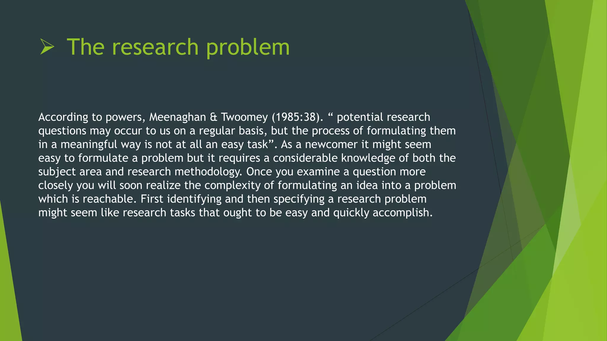 formulating a research problem | PPTX