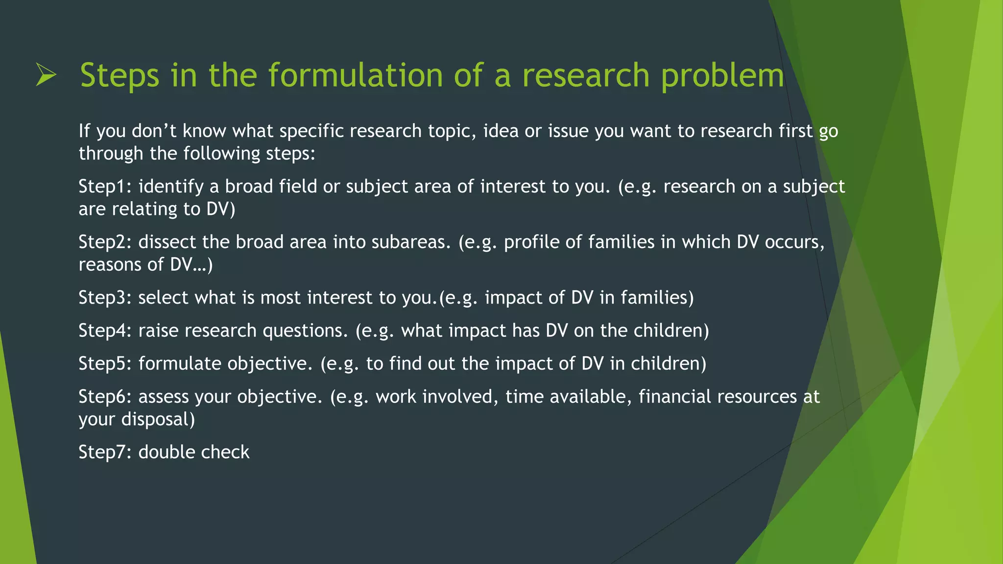 formulating a research problem | PPTX
