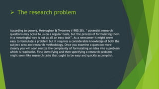 formulating a research problem | PPTX