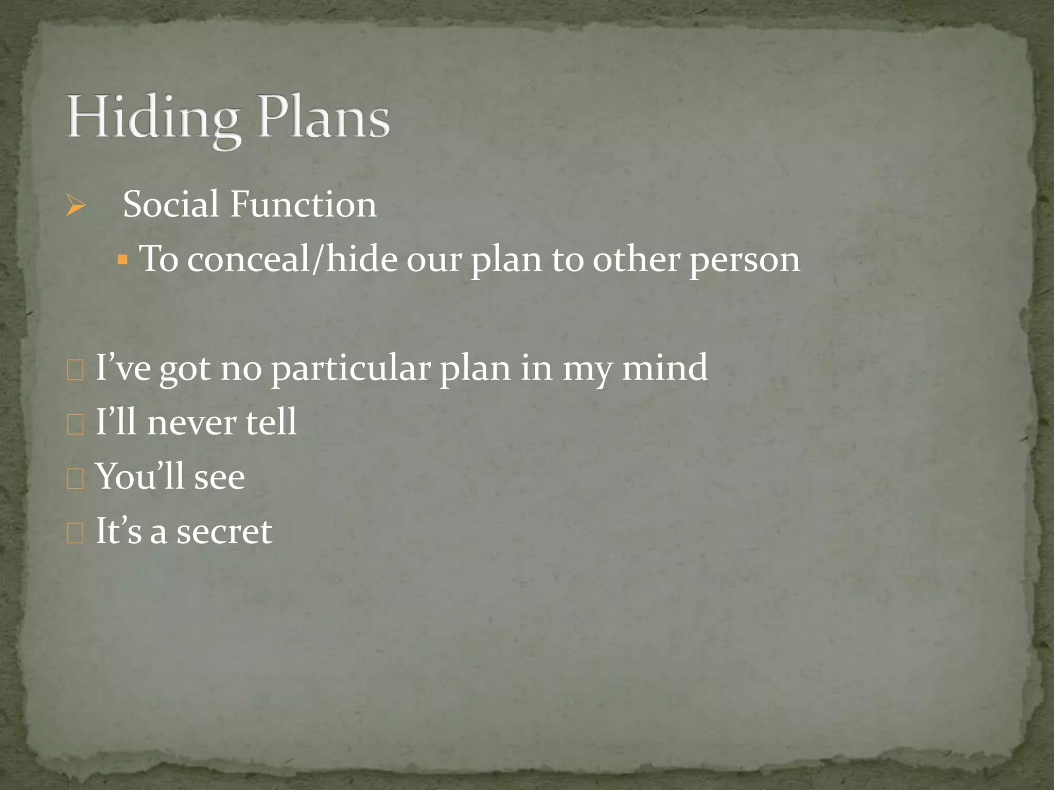 asking our plan | PPT
