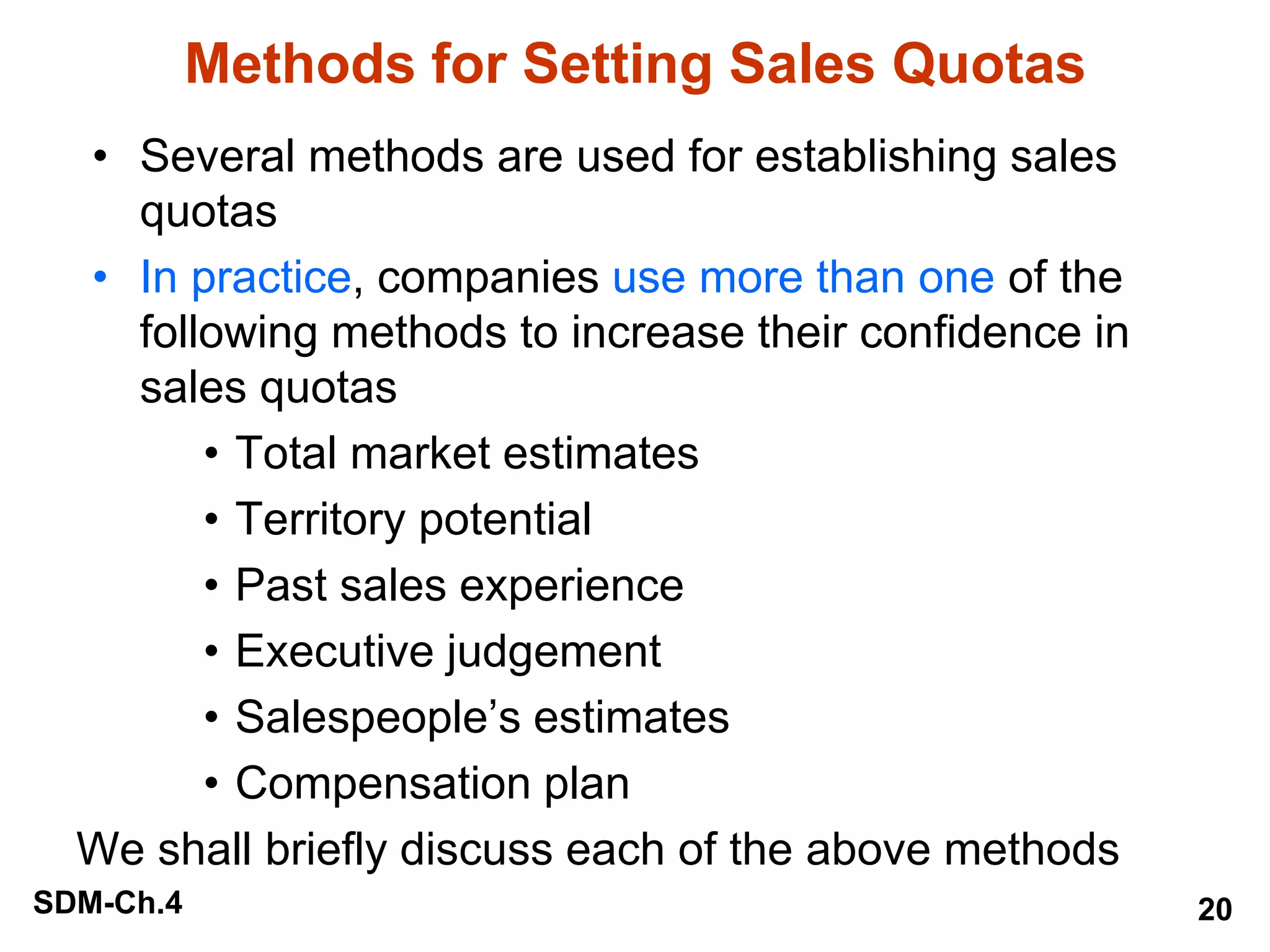sales territories and quotas | PPTX