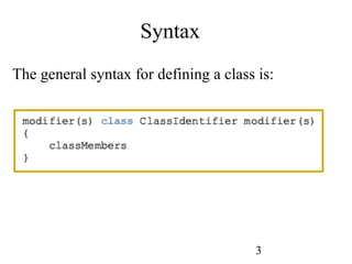 Chapter 4 - Classes In Java | Ppt