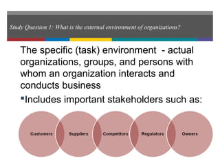 External Environment and Organizational Culture | PPT