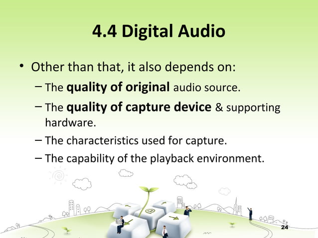 Chapter 4 : SOUND | PPT | Digital Audio | Computer Software and Applications