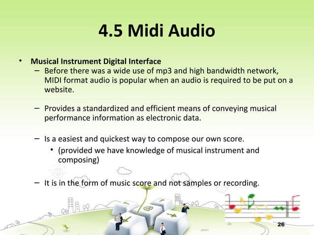 Chapter 4 : SOUND | PPT | Digital Audio | Computer Software and Applications