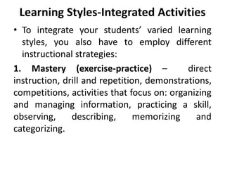 Chapter 4- Effective Instructional Strategies | PPTX | Workshops and ...