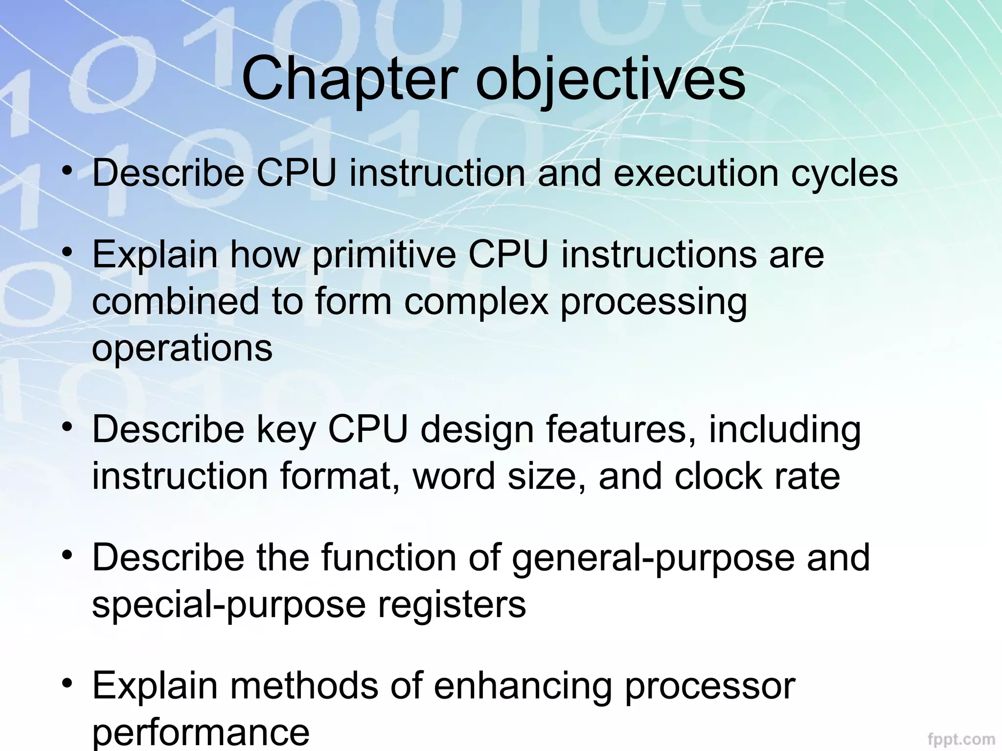 CDA4411: Chapter 4 - Processor Technology and Architecture | PPT