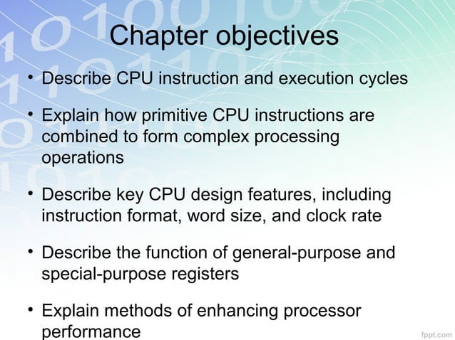 CDA4411: Chapter 4 - Processor Technology and Architecture | PPT