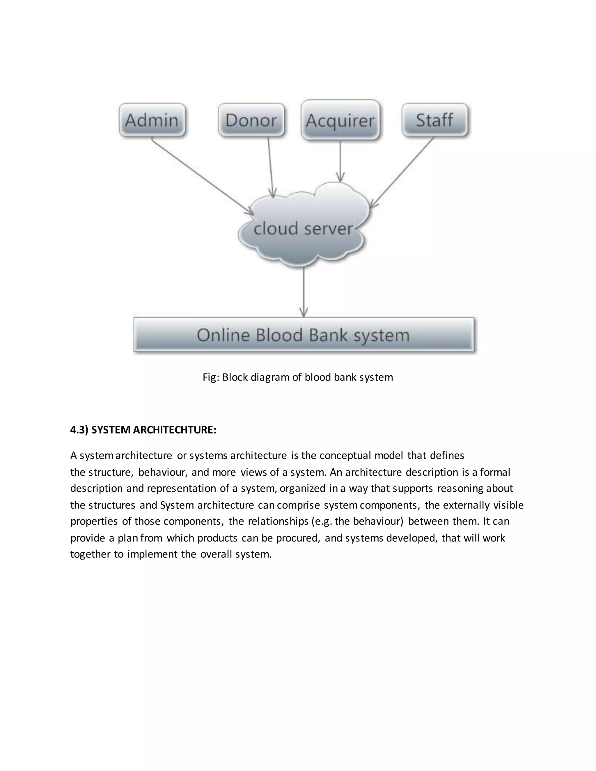 online blood bank system design | DOCX