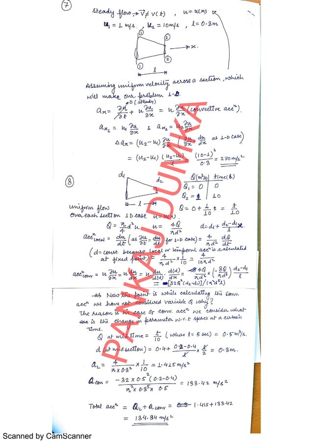 solution of introductoin to fluid mechanics and machines(Prof. Som and Prof. Biswas) Chapter 4 | PDF