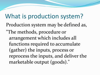 PRODUCTION SYSTEMS | PPTX