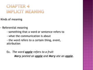 TRANSED Chapter4 Implicit meaning | PPT