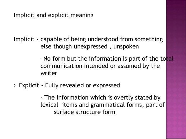 TRANSED Chapter4 Implicit meaning