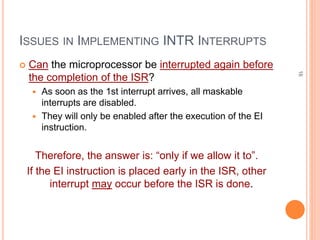 Chapter 4 - Interrupts of 8085 | PPTX