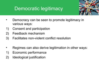 Democracy and Legitmacy - Law & Politics | PPT