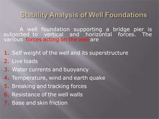 Chapter 4.3 well foundation-final-ppt | PPTX