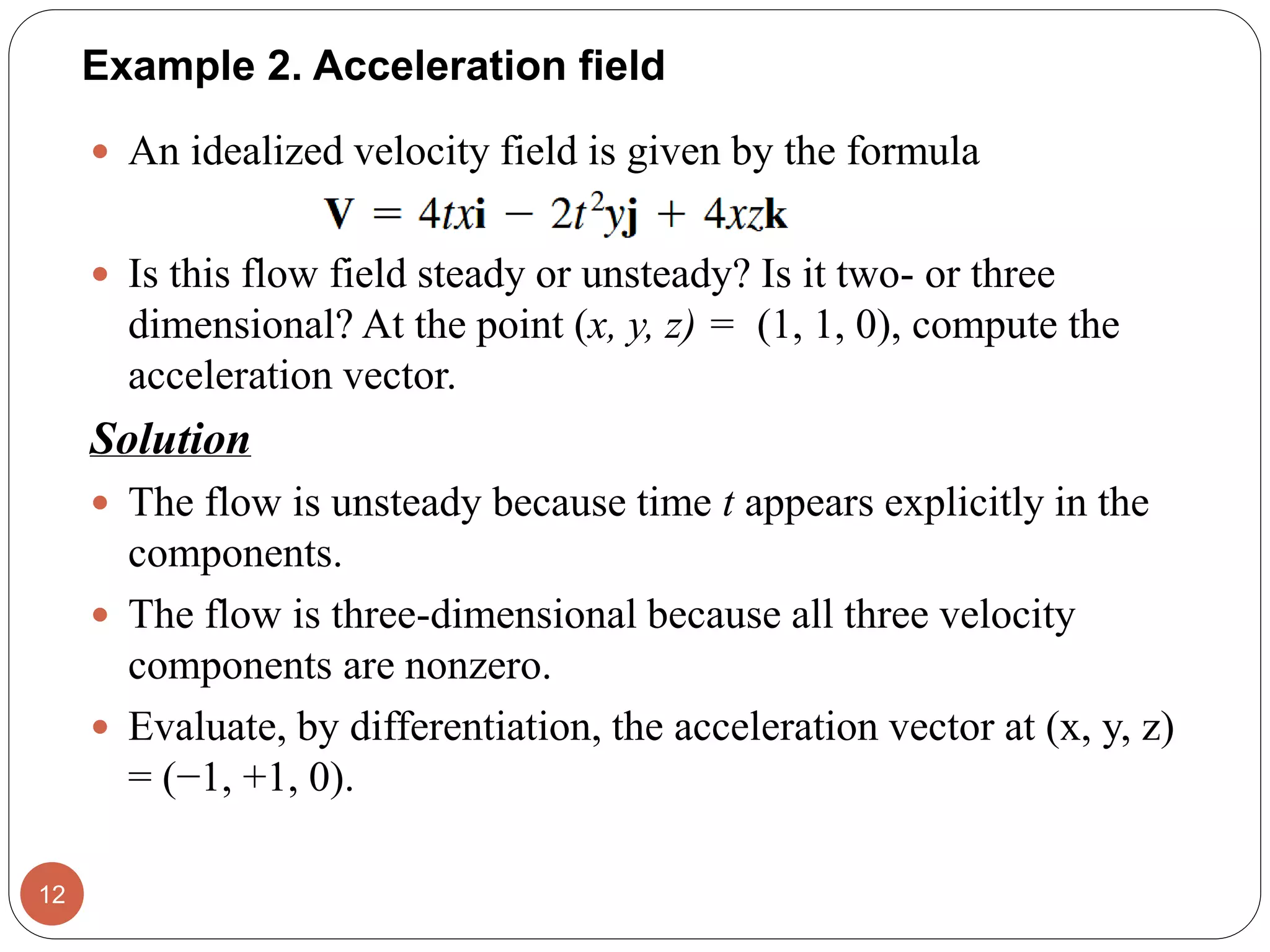 Fluid Mechanics Chapter 4. Differential relations for a fluid flow | PDF