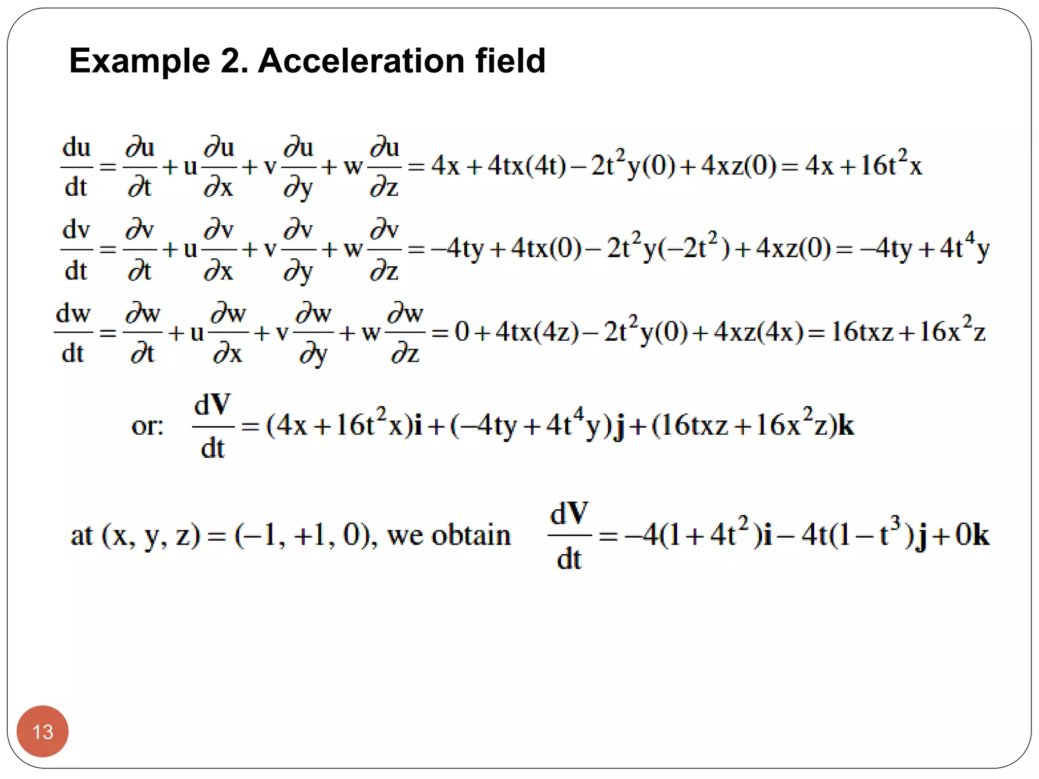 Fluid Mechanics Chapter 4. Differential relations for a fluid flow | PDF