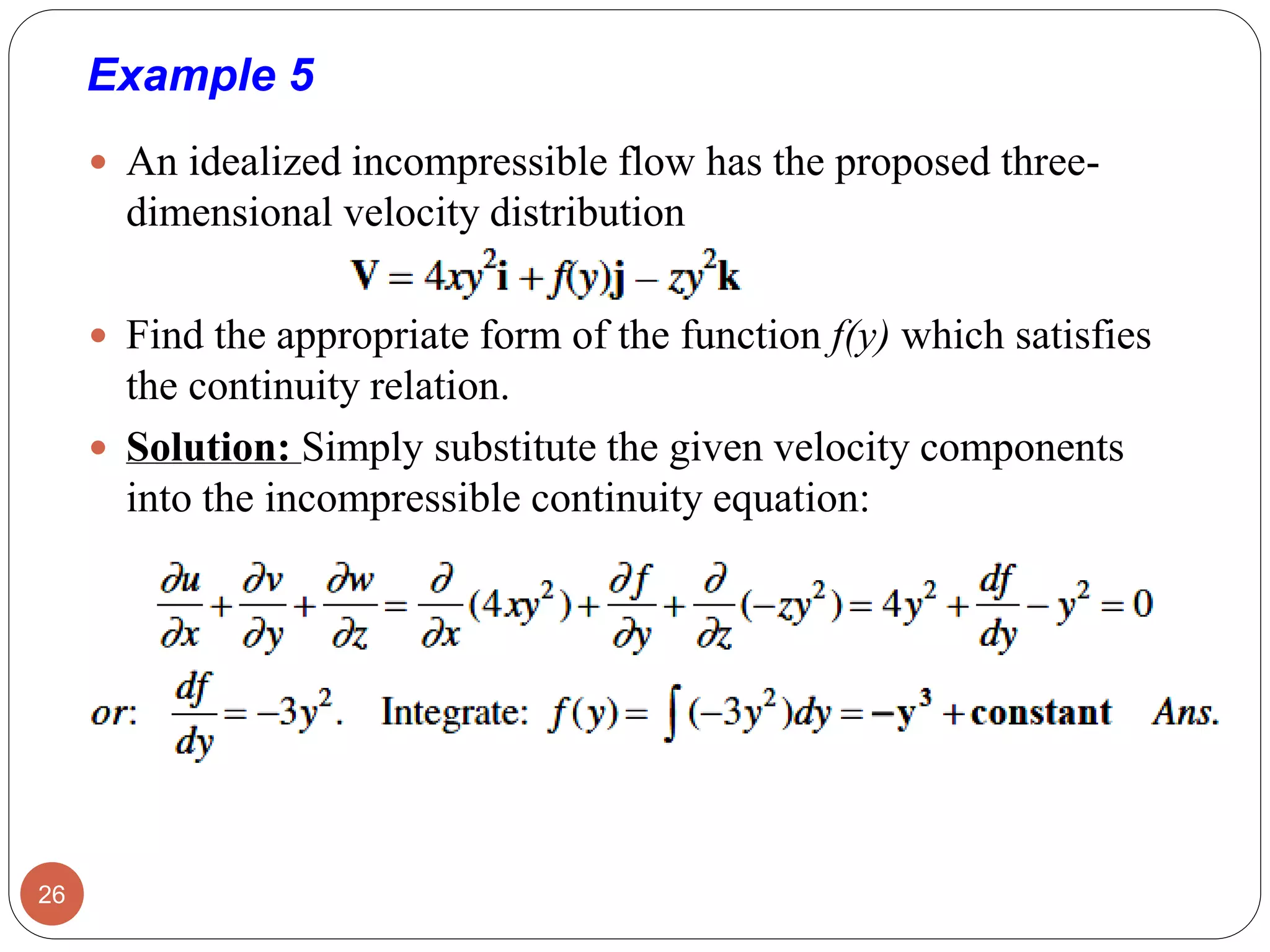 Fluid Mechanics Chapter 4. Differential relations for a fluid flow | PDF | Physics | Science