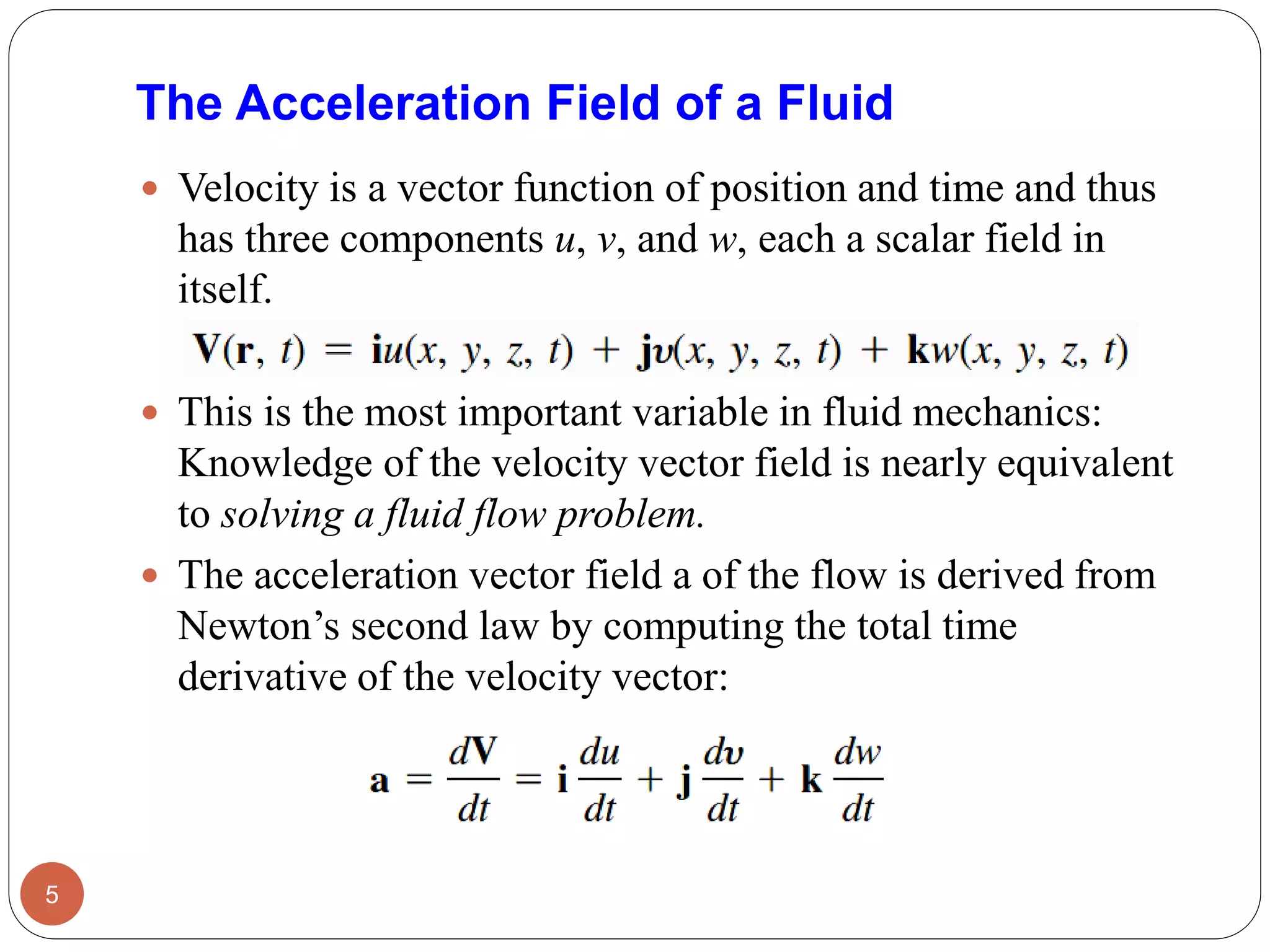 Fluid Mechanics Chapter 4. Differential relations for a fluid flow | PDF | Physics | Science