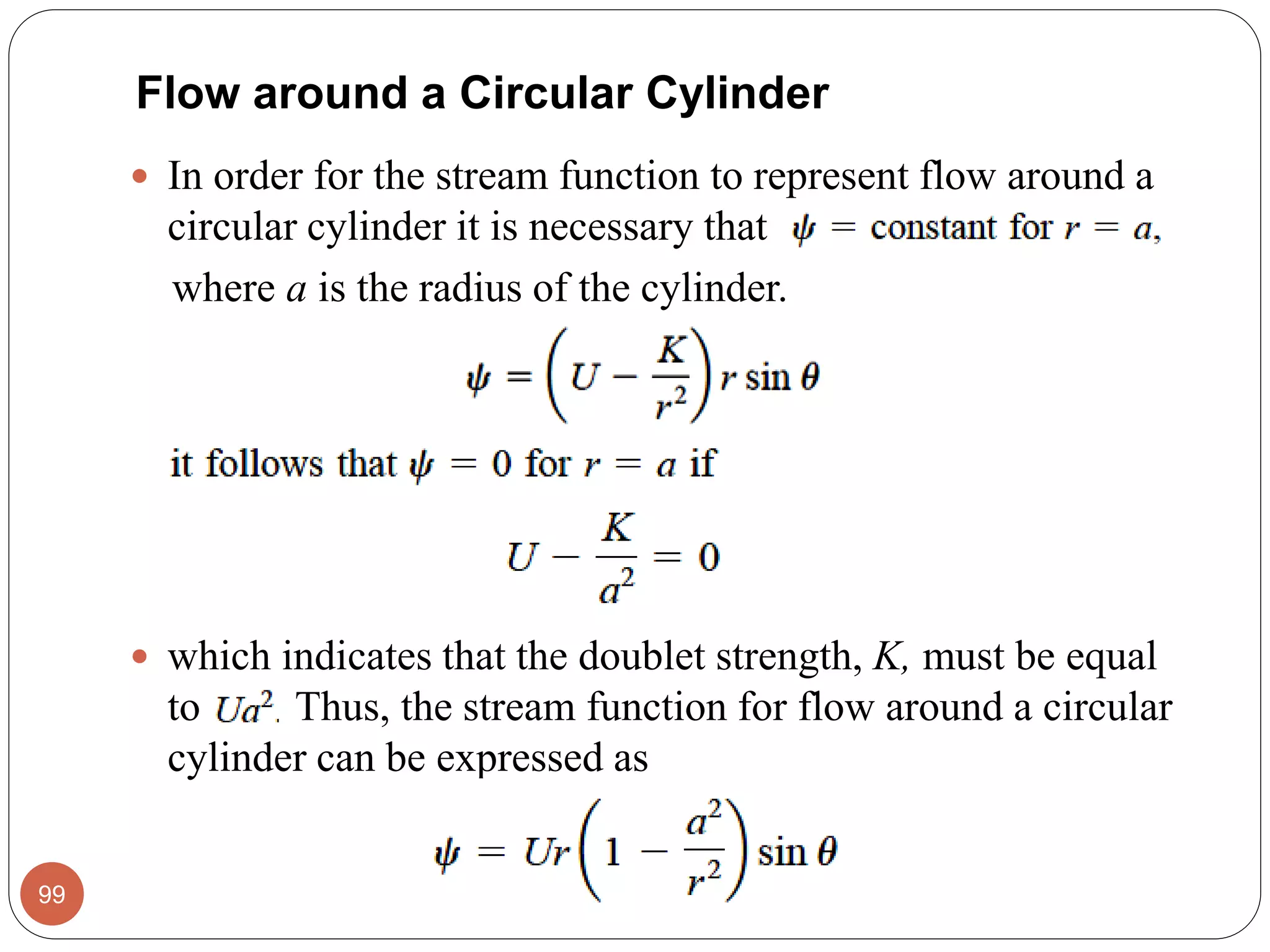 Fluid Mechanics Chapter 4. Differential relations for a fluid flow | PDF