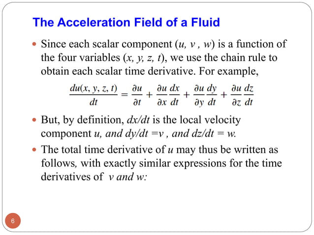 Fluid Mechanics Chapter 4. Differential relations for a fluid flow | PDF | Physics | Science