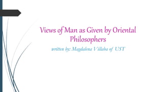Chapter 4: THE PHILOSOPHY OF MAN (Man According to the Oriental ...