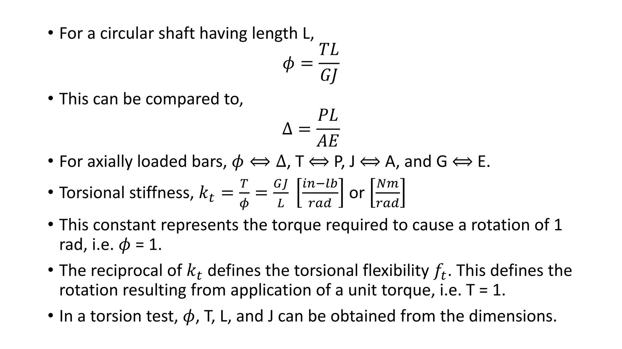 Chapter 4: Torsion | PPTX