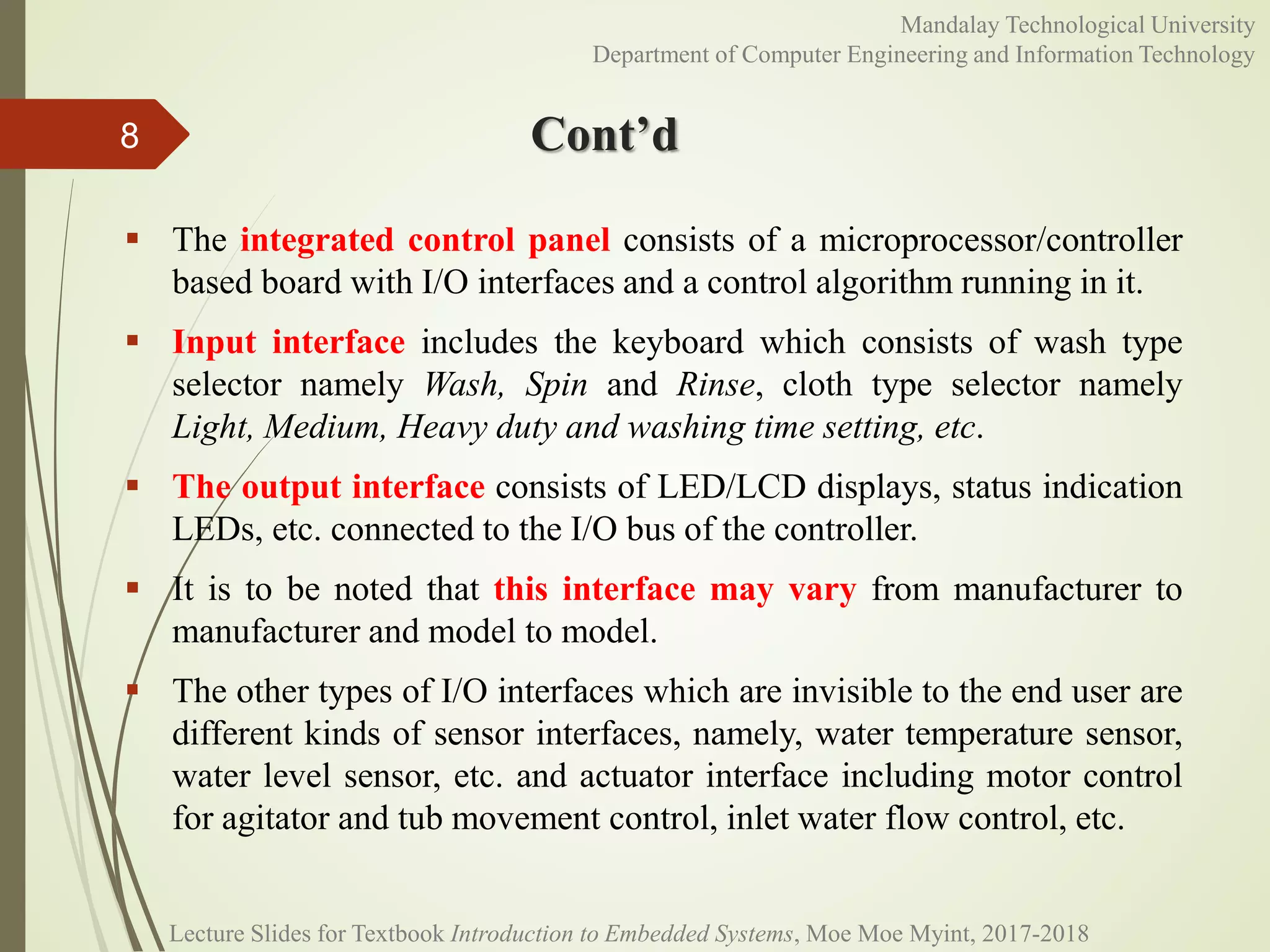 Chapter 4 Embedded System: Application and Domain Specific | PPTX