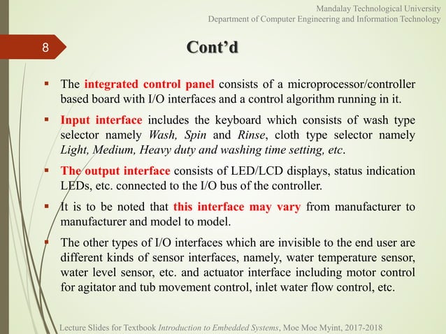 Chapter 4 Embedded System: Application and Domain Specific | PPTX
