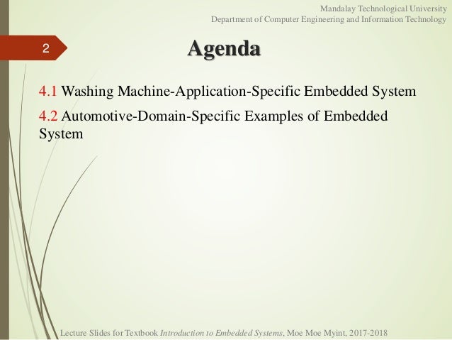 Chapter 4 Embedded System: Application and Domain Specific