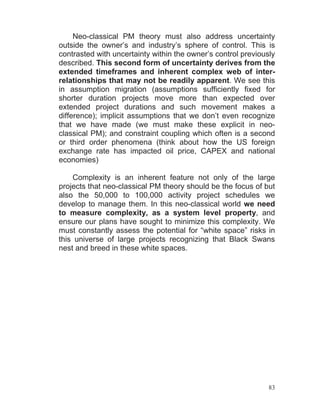 Theory of Management of Large Complex Projects - Chapter 4 | PDF