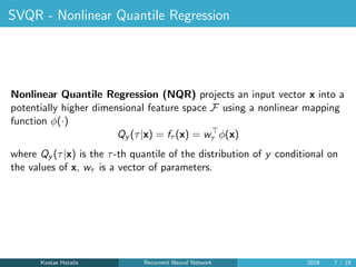 Constrained Support Vector Quantile Regression for Conditional Quantile Estimation | PPT