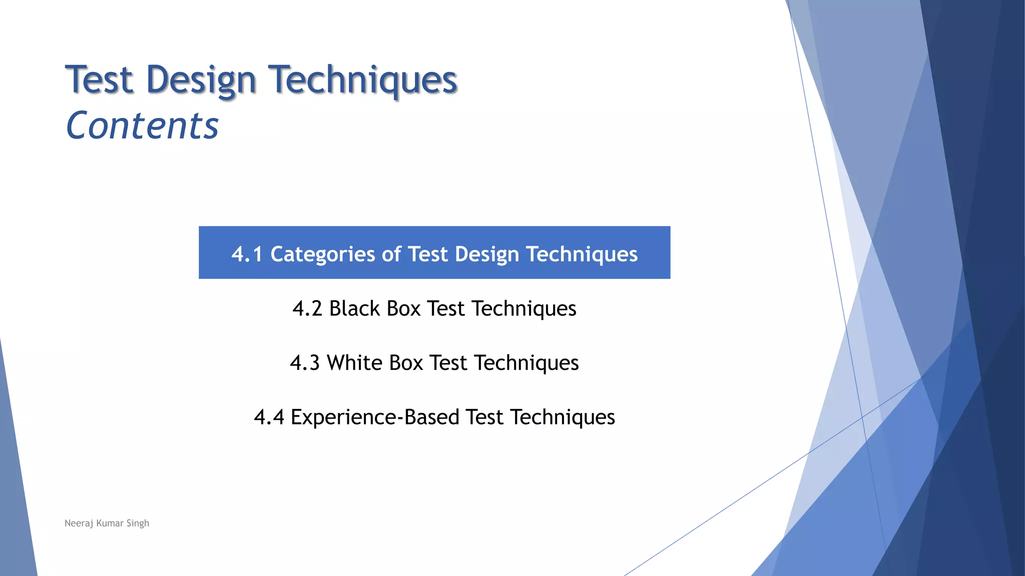 Chapter 4 - Test Design Techniques | PPTX