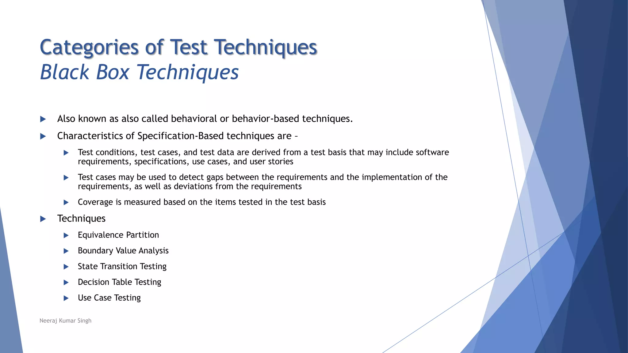 Chapter 4 - Test Design Techniques | PPTX